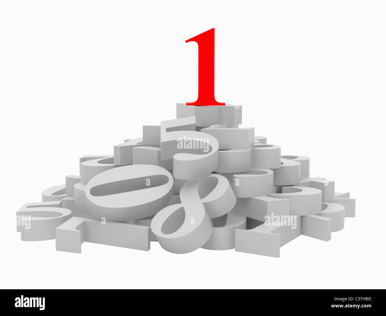 High resolution image. Number one isolated over white background Stock ...