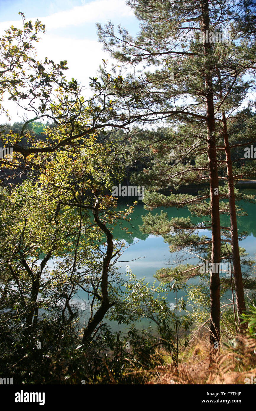 Blue Pool - Colourful lake in the Furzebrook Estate on site of a ...