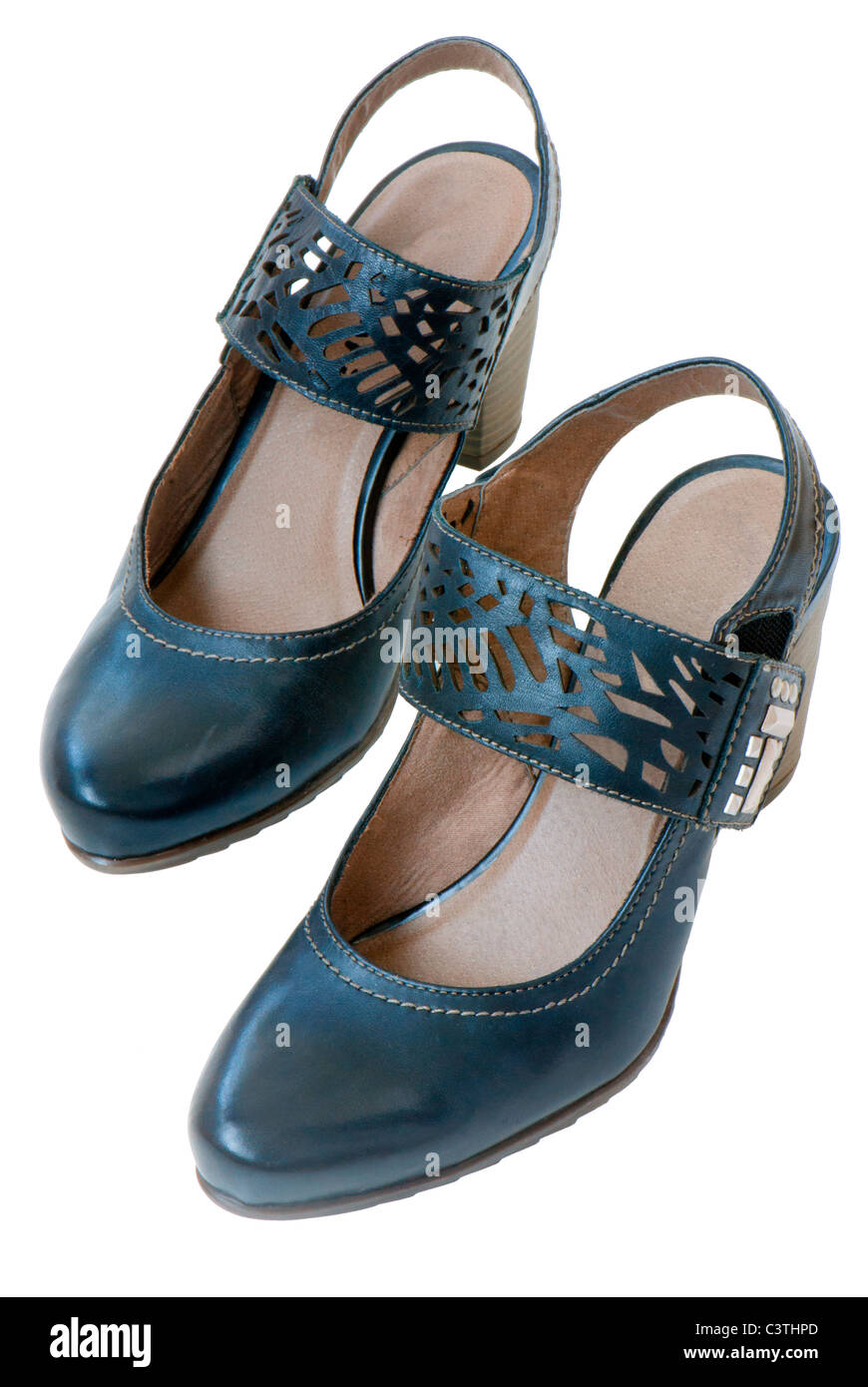 Dark blue shoes Stock Photo - Alamy