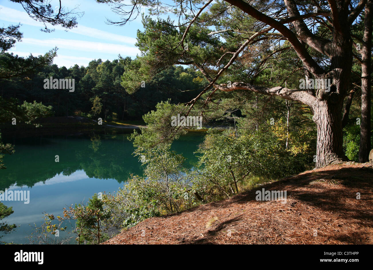 Blue Pool - Colourful lake in the Furzebrook Estate on site of a ...