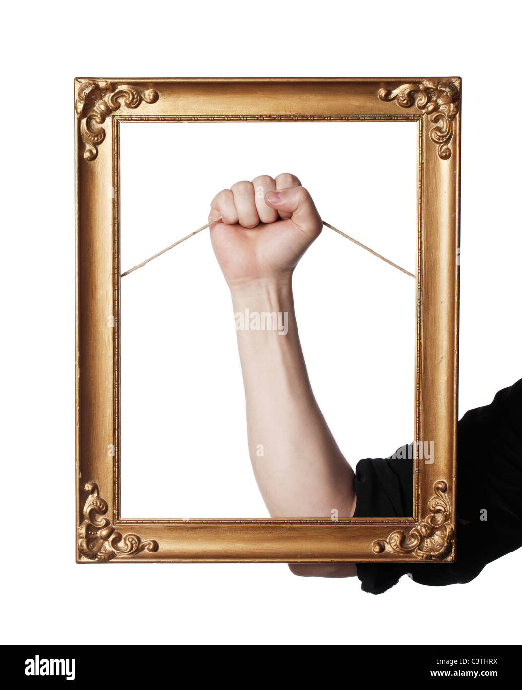 Old man holds Cut Out Stock Images & Pictures - Alamy