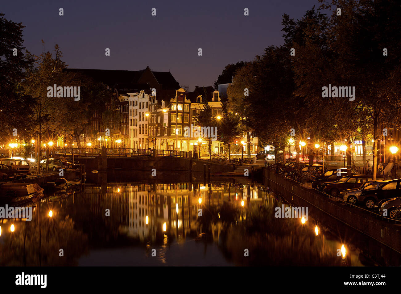 Herengracht canal in the morning, Amsterdam, Netherlands Stock Photo ...