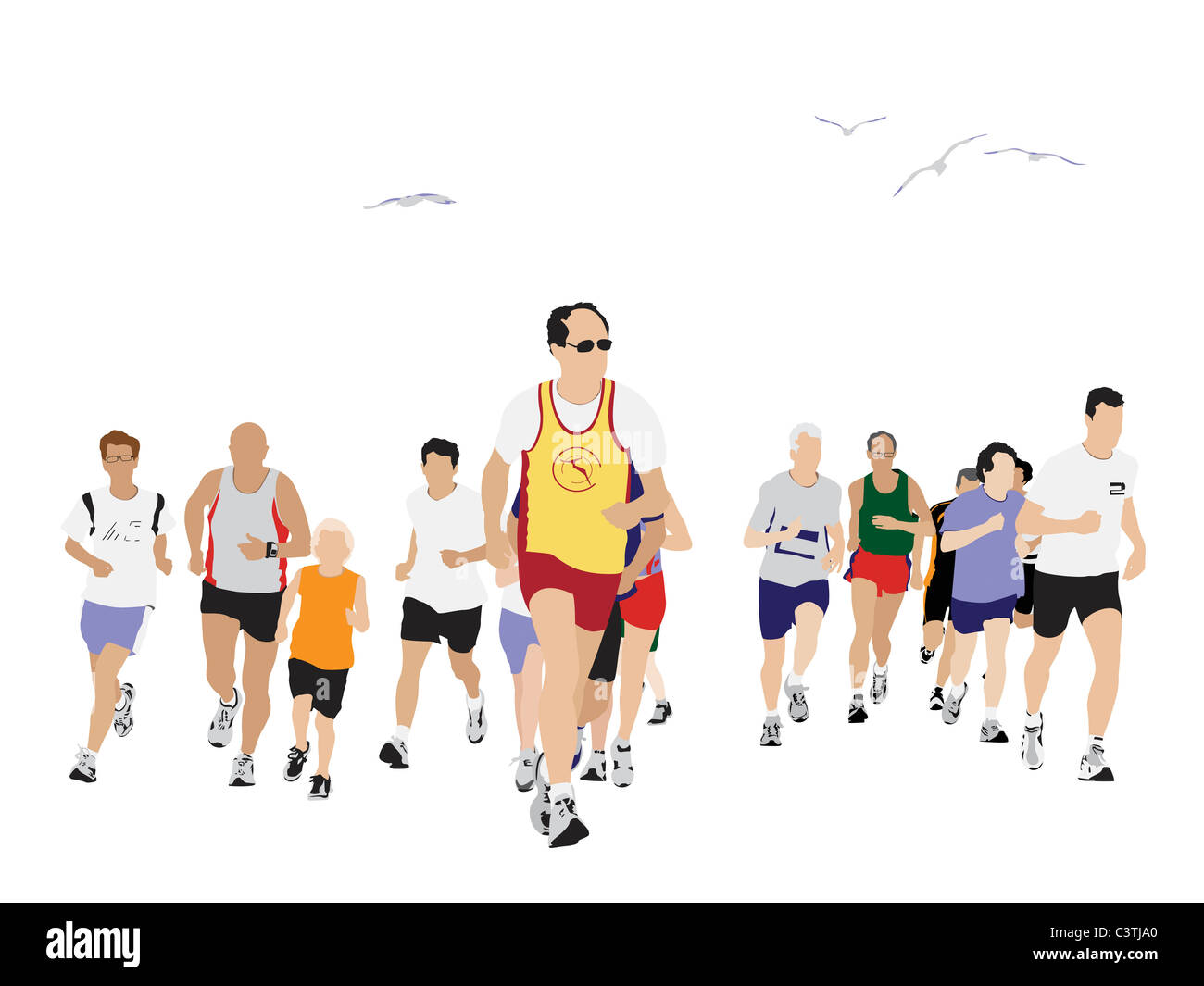 Running runners Cut Out Stock Images & Pictures - Alamy