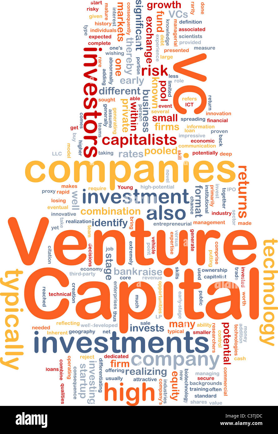 Background concept wordcloud illustration of venture capital Stock ...