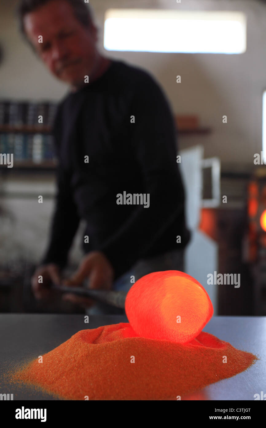 Robert Pierini and his son are both glass blower master. They are ...