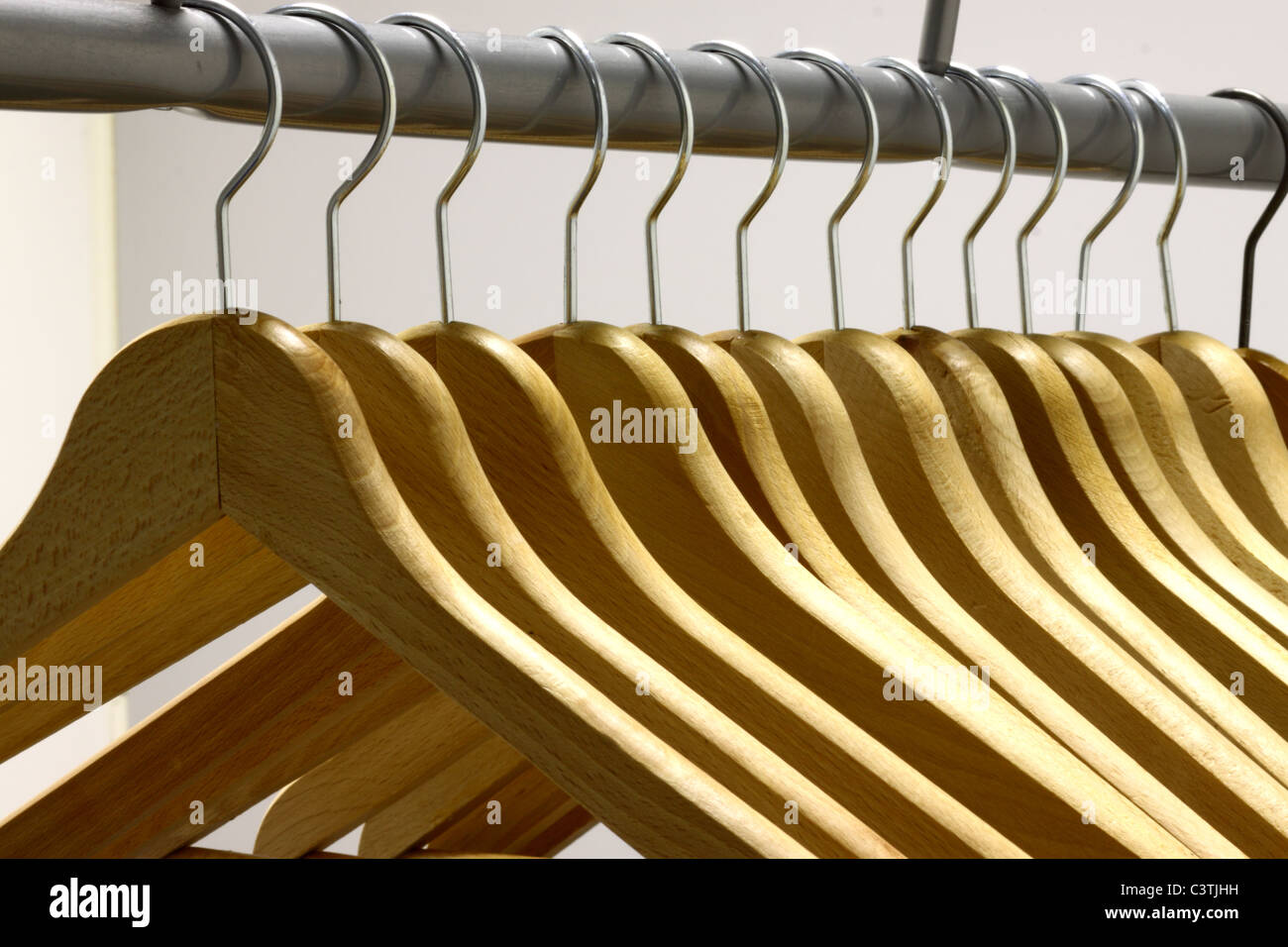 hangers in the locker room Stock Photo - Alamy