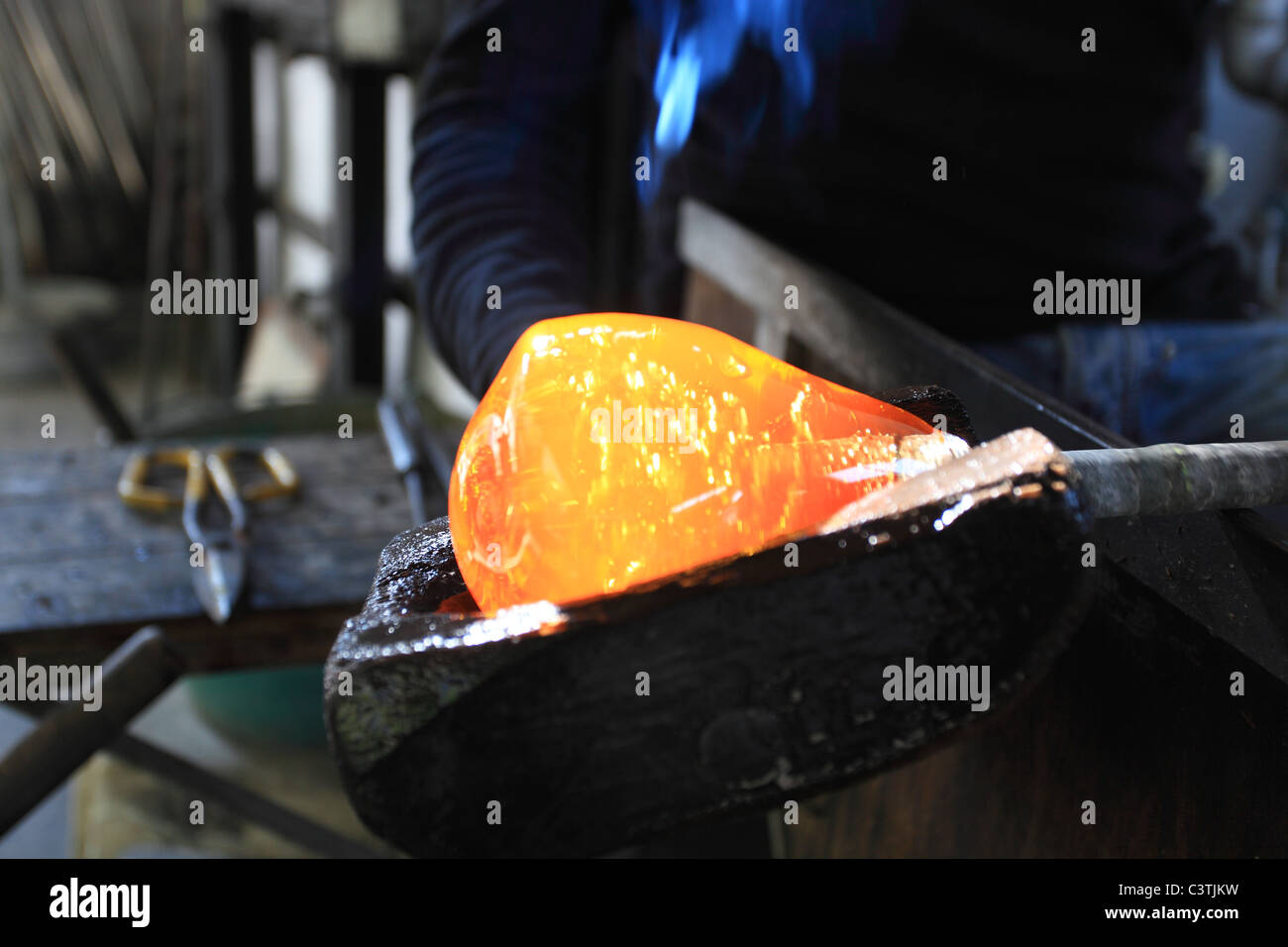 Robert Pierini and his son are both glass blower master. They are ...