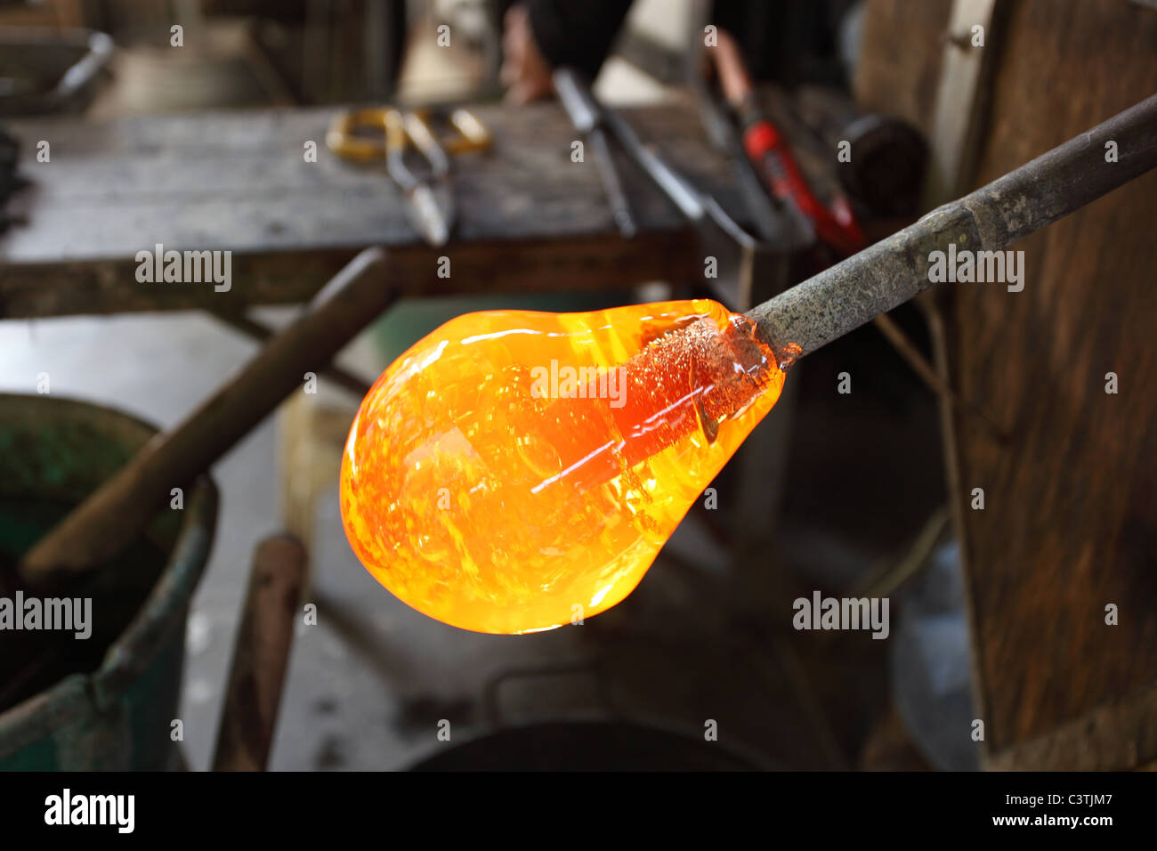 Robert Pierini and his son are both glass blower master. They are ...