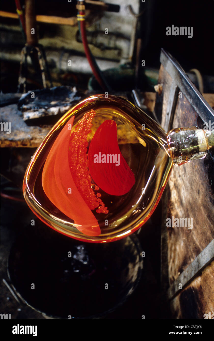 Robert Pierini and his son are both glass blower master. They are ...