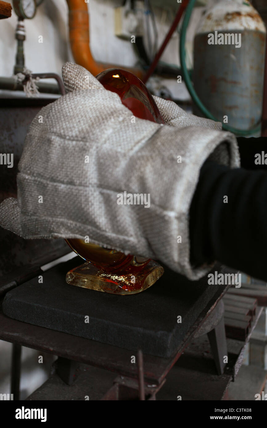 Robert Pierini and his son are both glass blower master. They are ...