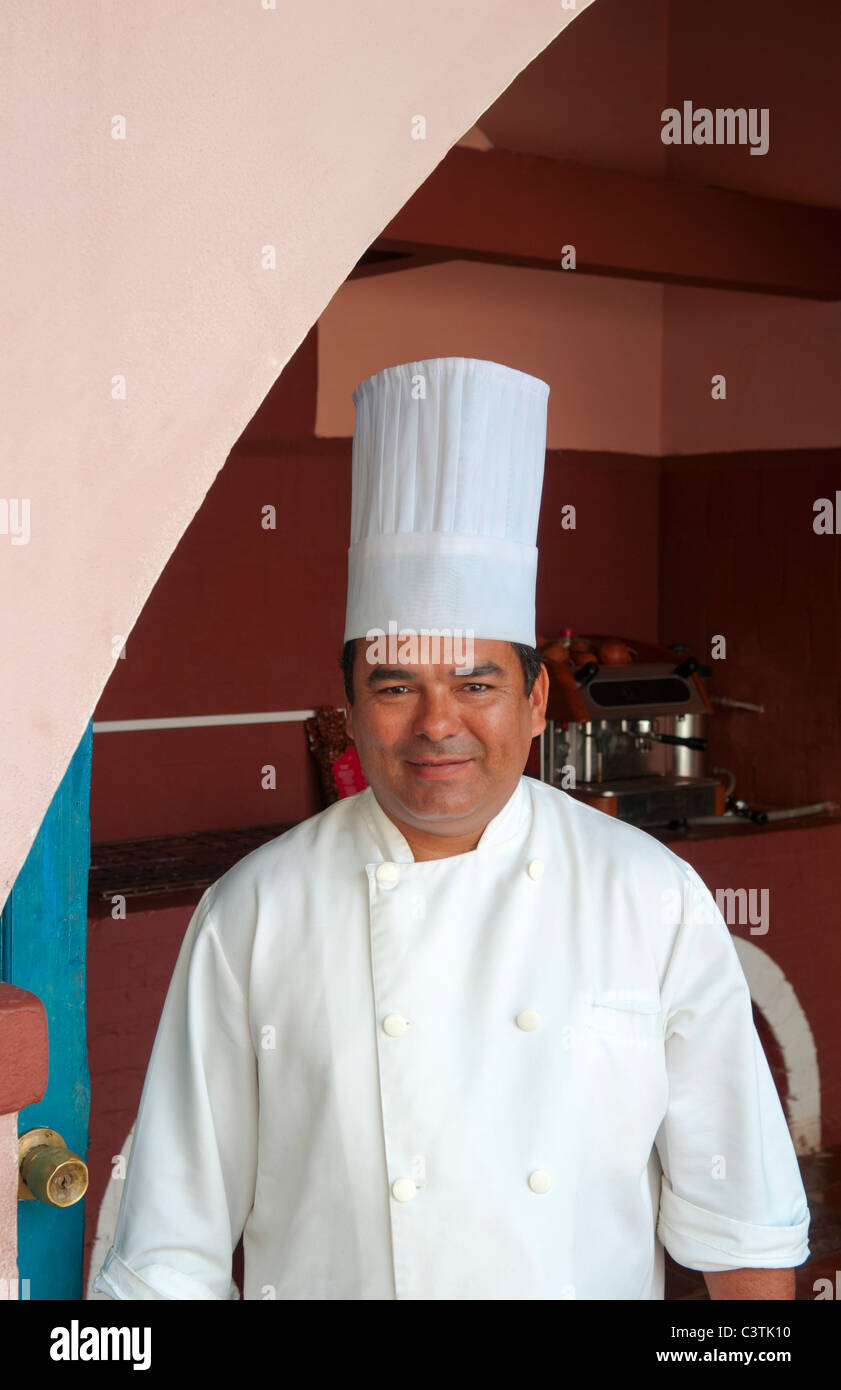 Chef portrait in kitchen in town of Trinidad Cuba Stock Photo - Alamy