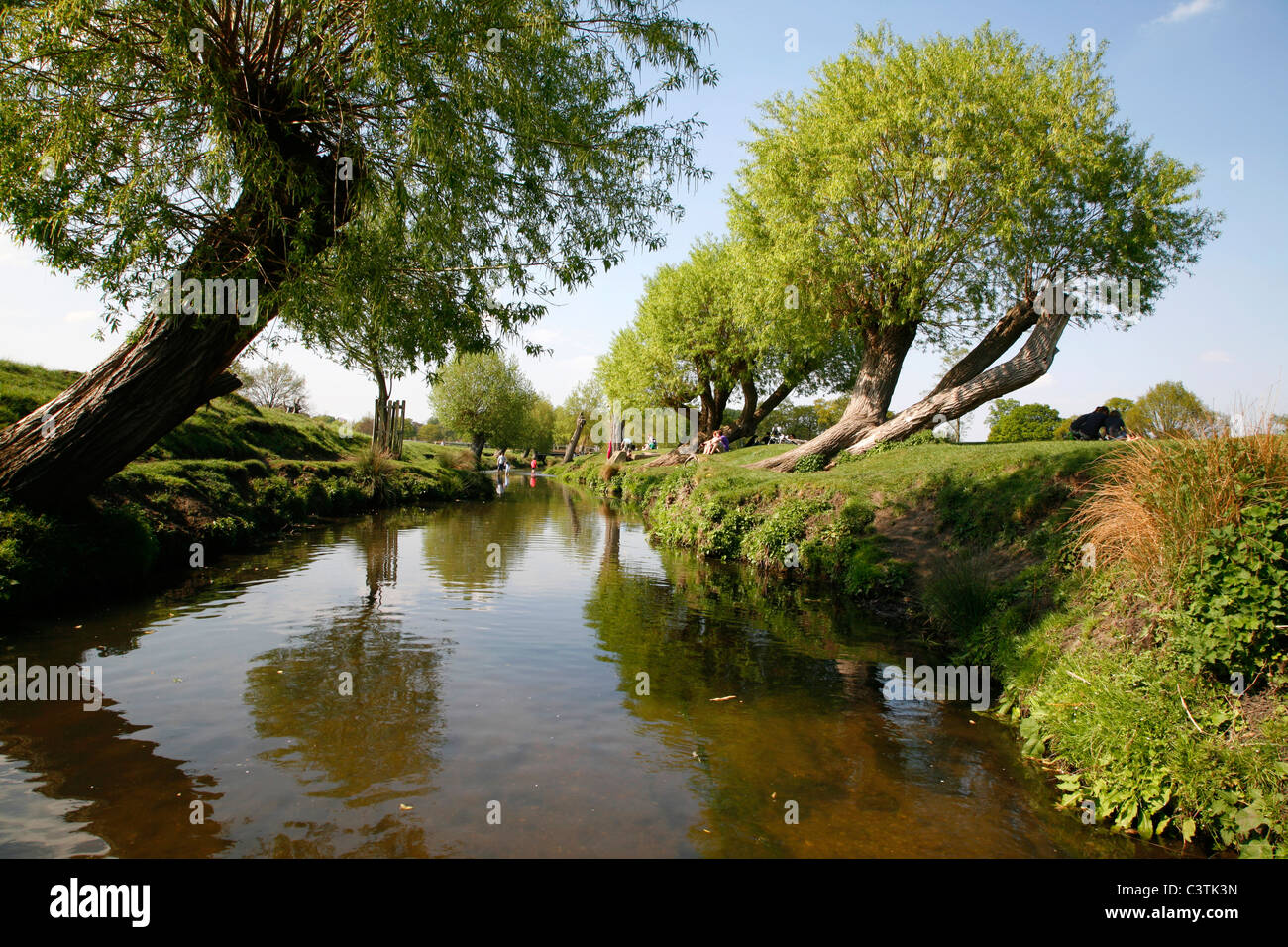 Beverley Brook running through Richmond Park, London, UK Stock Photo ...