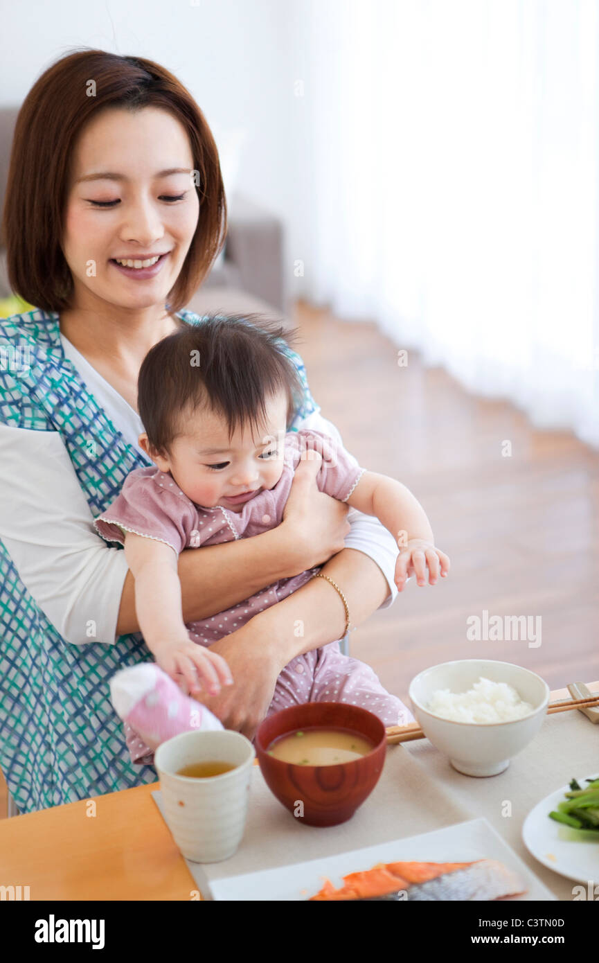 Baby Being Fed Stock Photo - Alamy