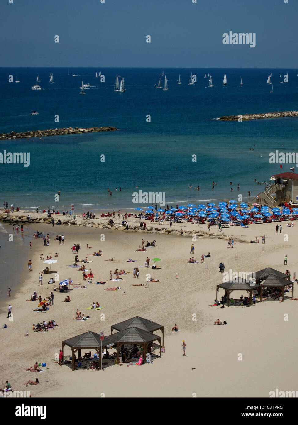 Tel aviv israel beach frishman hi-res stock photography and images - Alamy