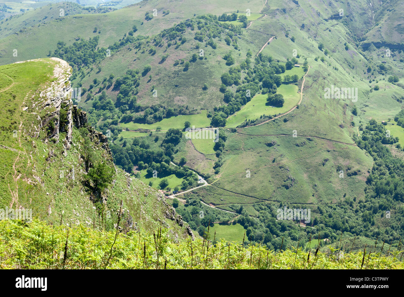 A vantage point from one of the Western Pyrenean's foothills. Point de ...