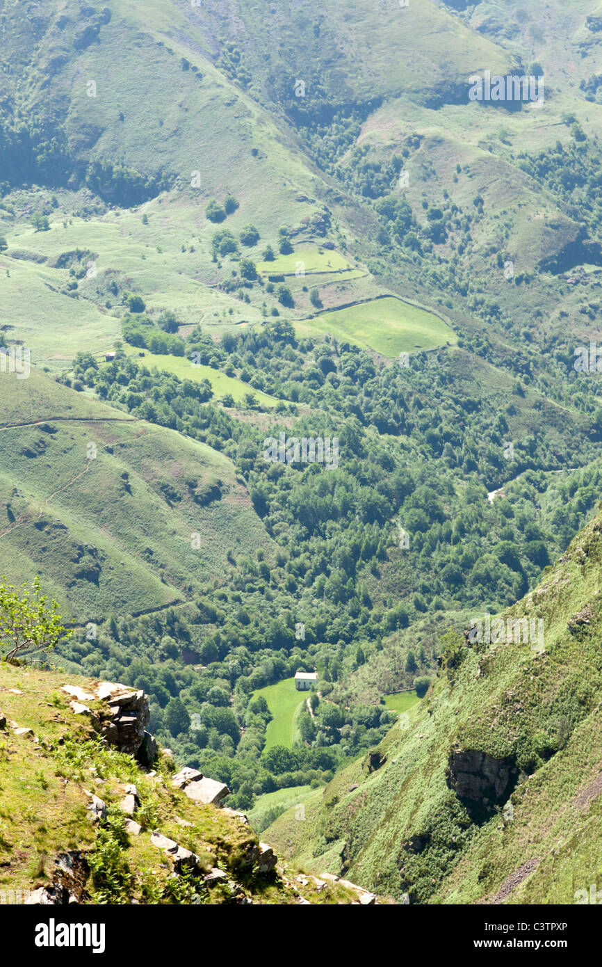 A vantage point from one of the Western Pyrenean's foothills. Point de ...