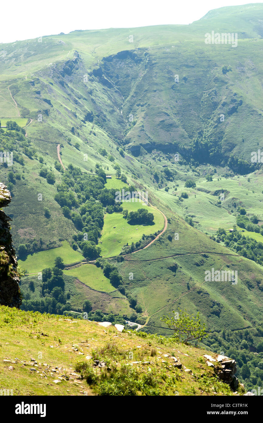 A vantage point from one of the Western Pyrenean's foothills. Point de ...