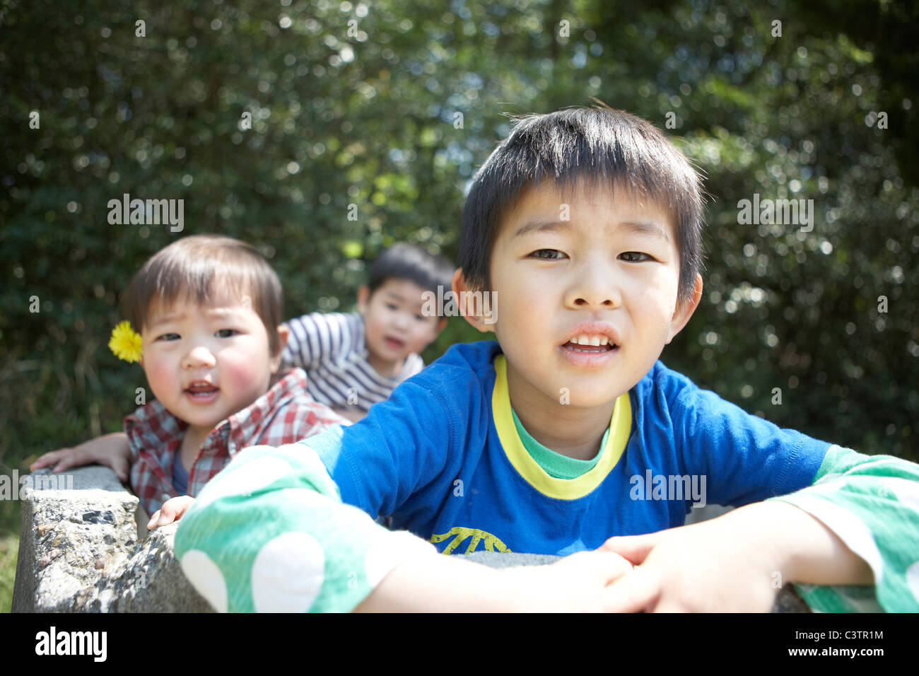 Portrait of Three Boys Stock Photo - Alamy