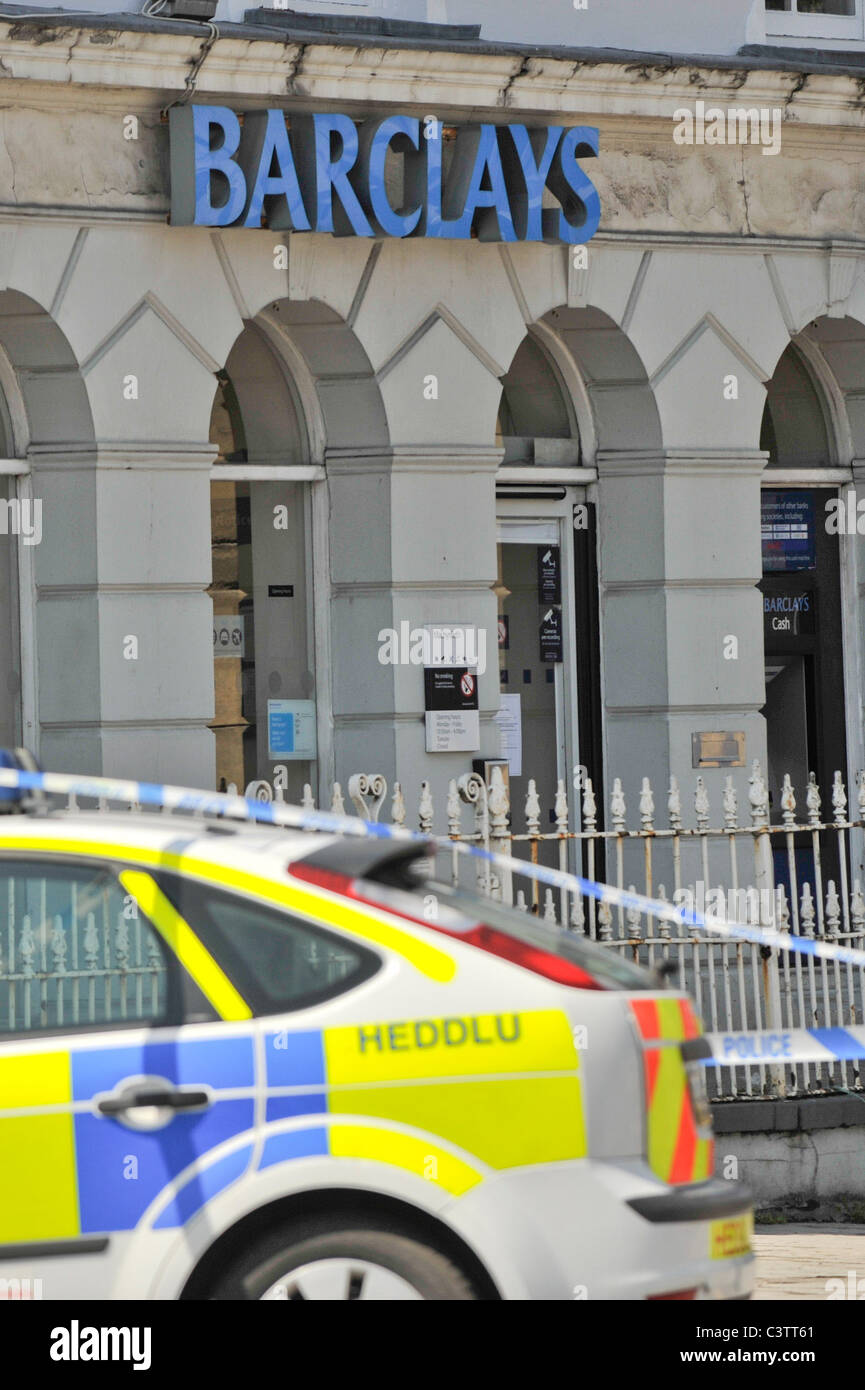 Police in attendance after a Bank robbery at a branch of Barclays bank ...