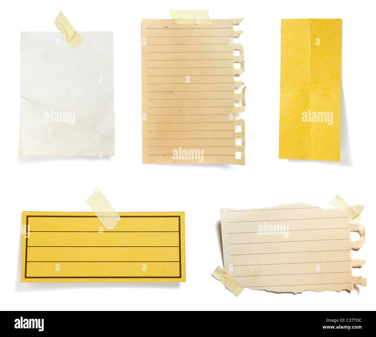 collection of grunge note papers Stock Photo - Alamy
