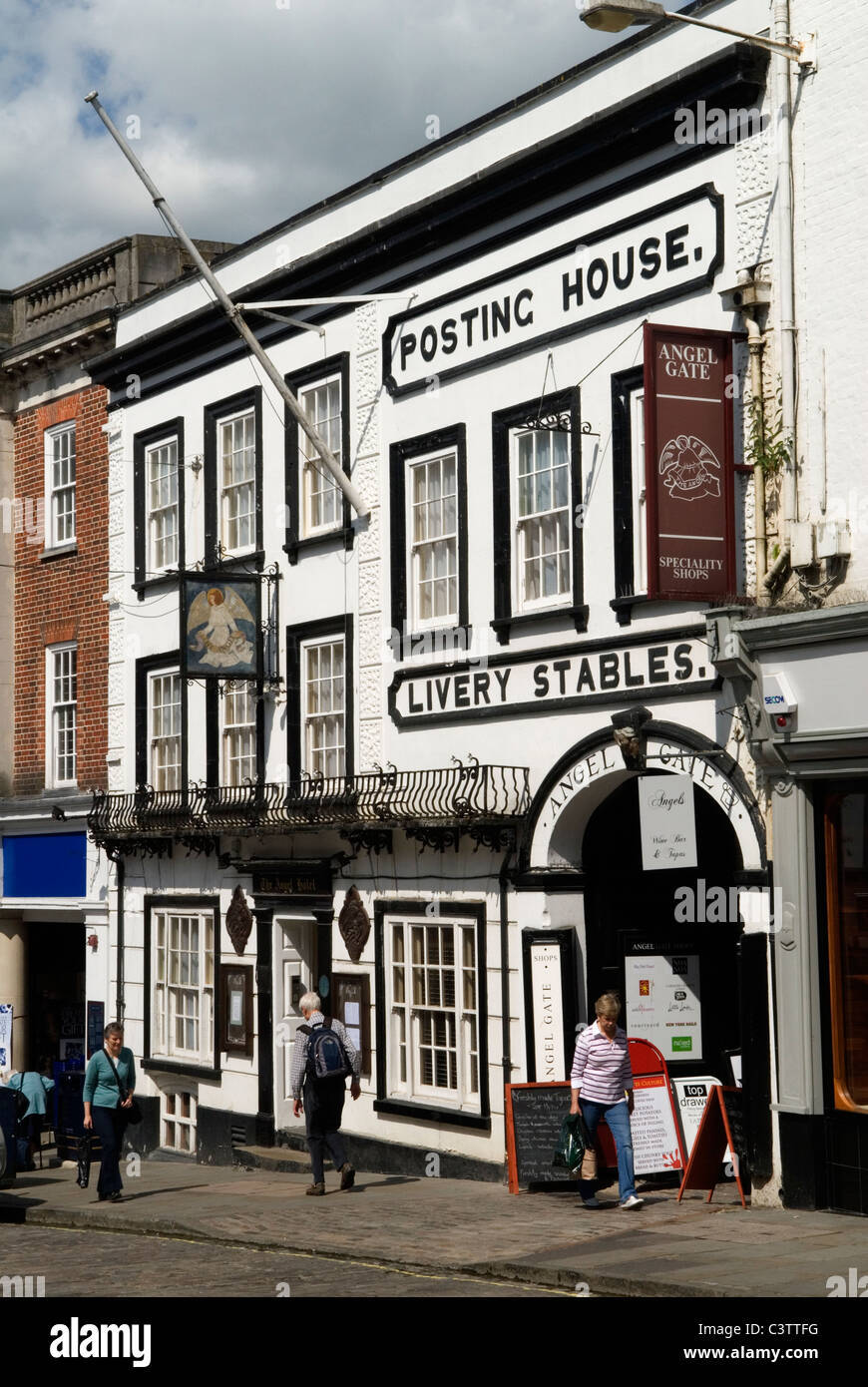 Guildford High Street. Angel Hotel an old coaching inn posting House ...