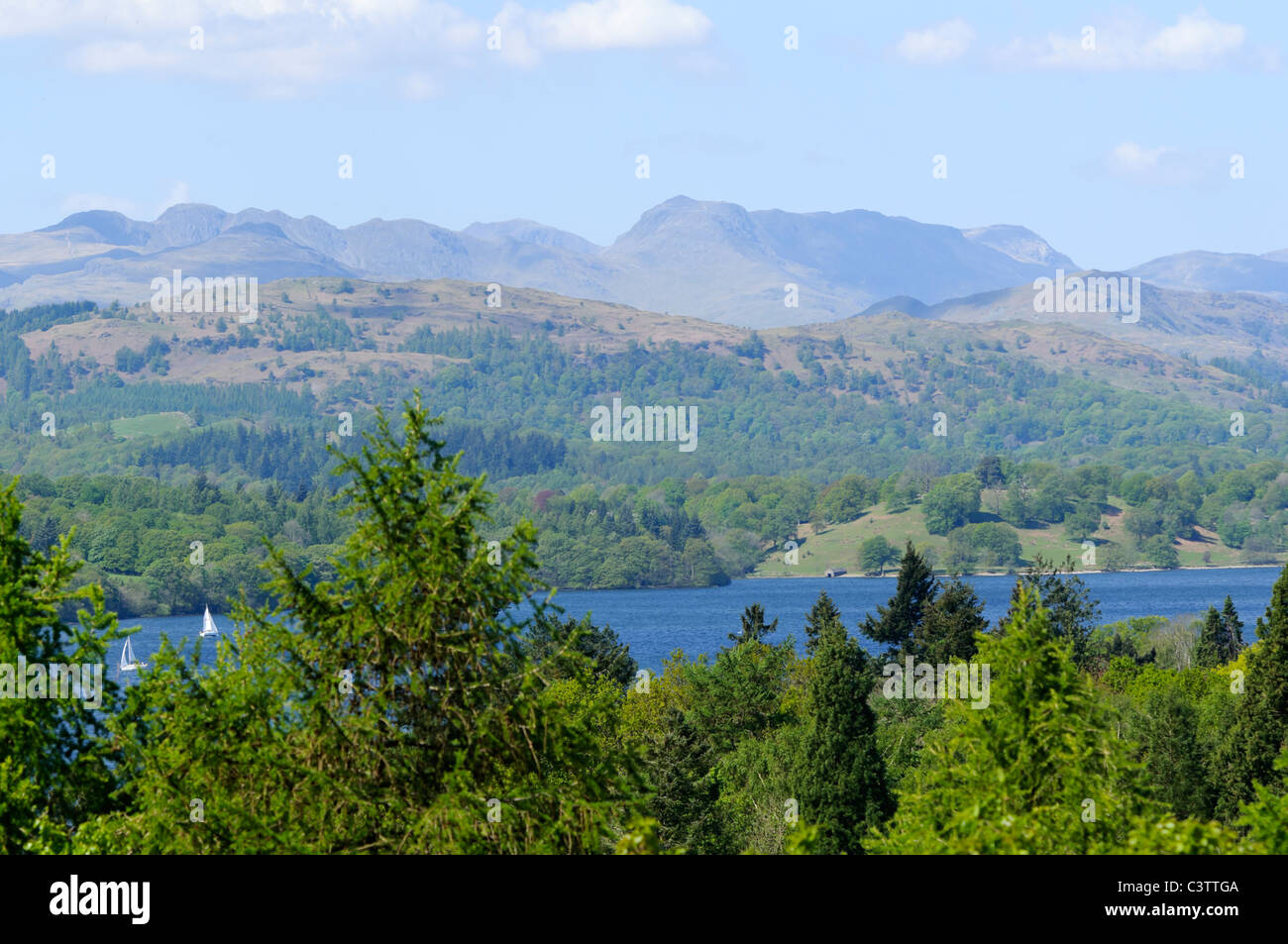 View Lake Windermere Mountains From High Resolution Stock Photography ...