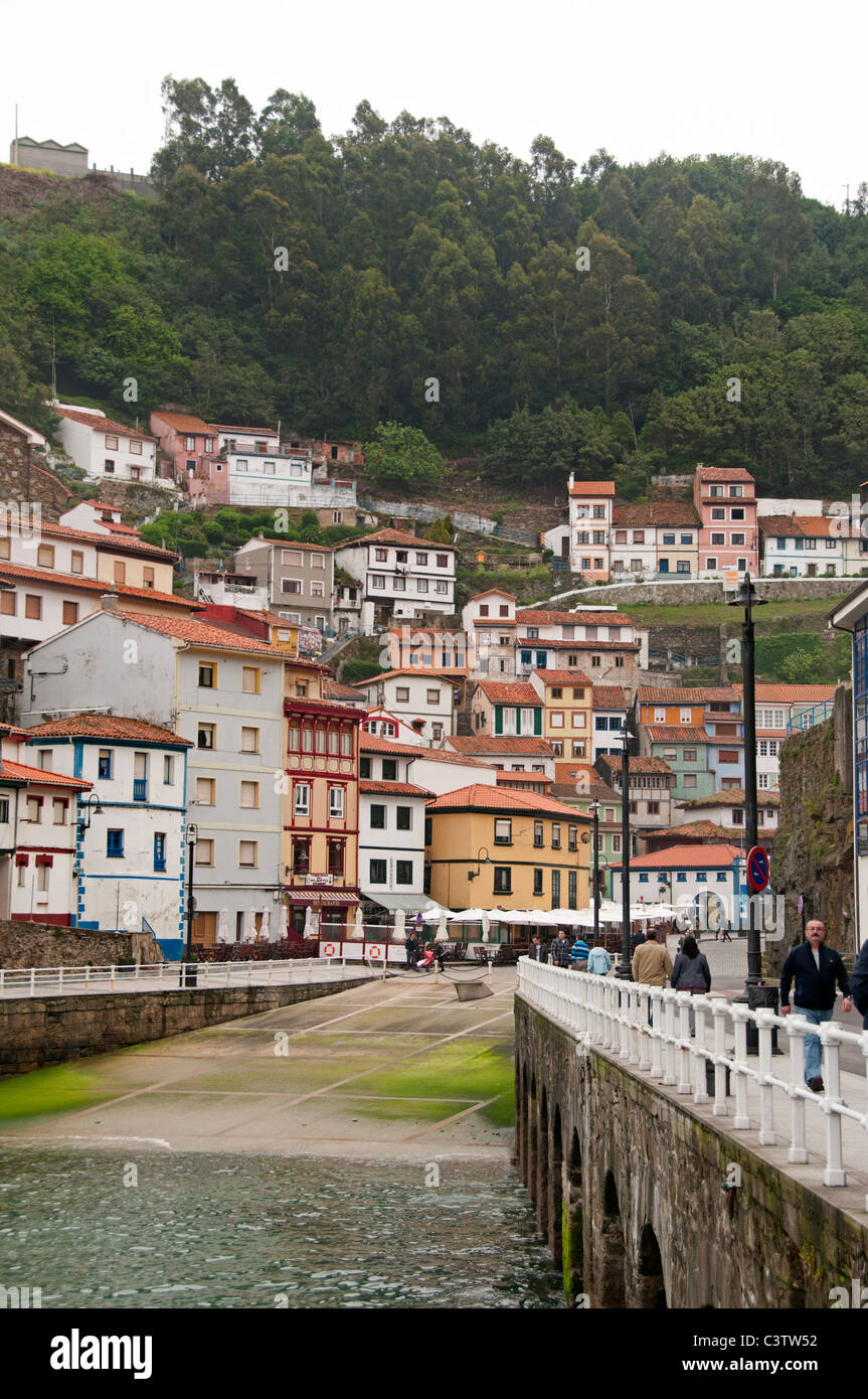 Cudillero old Spanish fishing village north coast of Asturias Spain ...