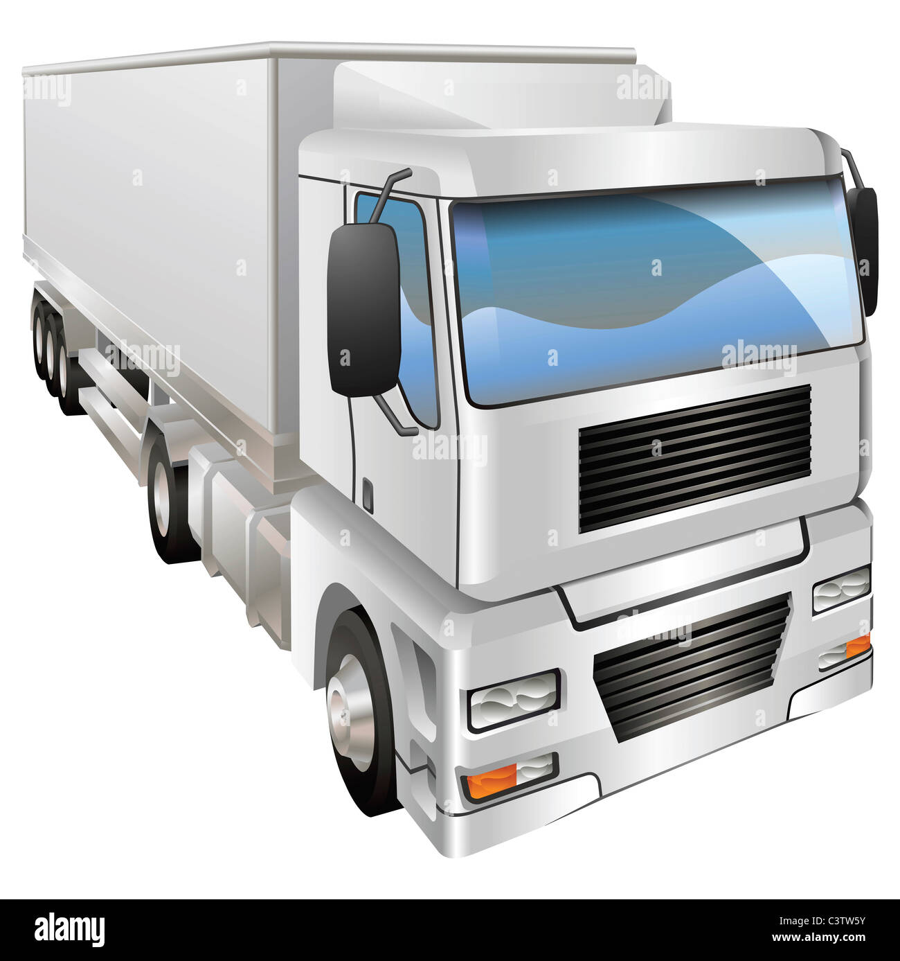 Articulated lorry illustration hi-res stock photography and images - Alamy