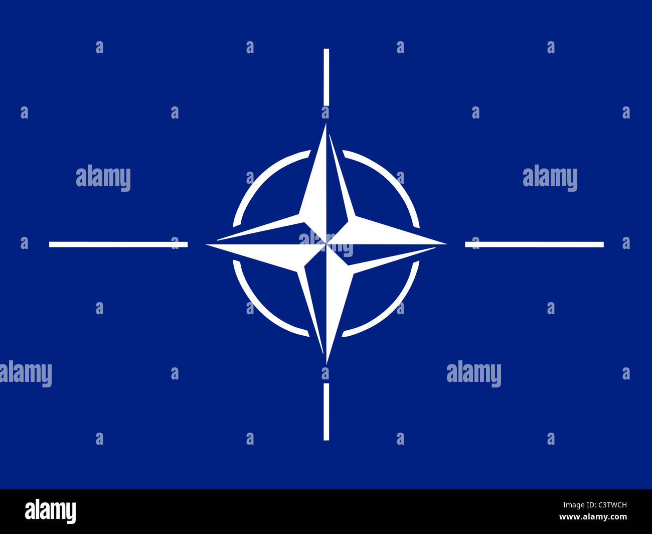 Flag of the North Atlantic Treaty Organization Stock Photo - Alamy