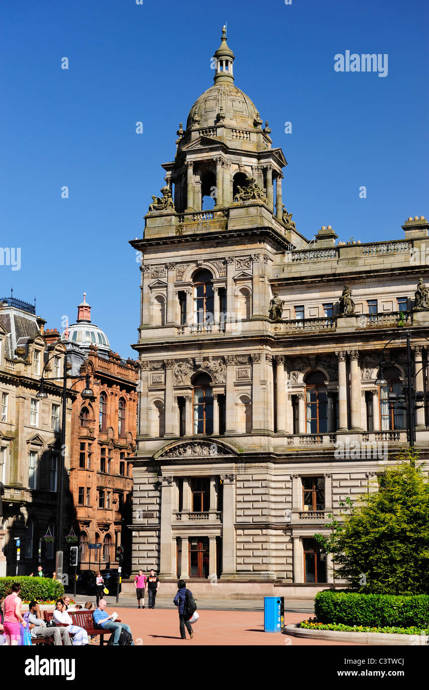City Chambers on east side of George Square, Glasgow, Scotland Stock ...