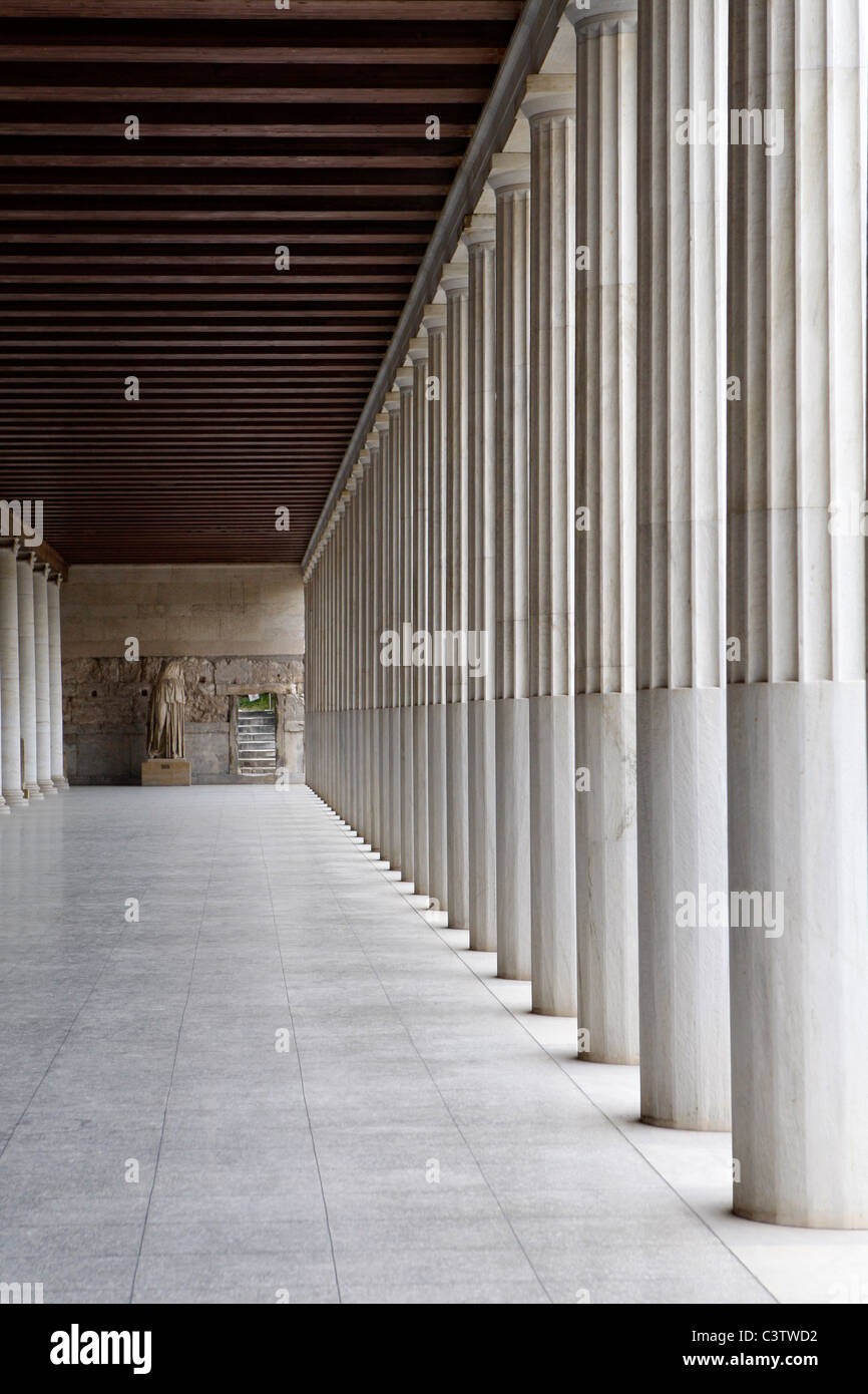 Stoa of Attalus in Ancient Agora Athens Greece Stock Photo - Alamy