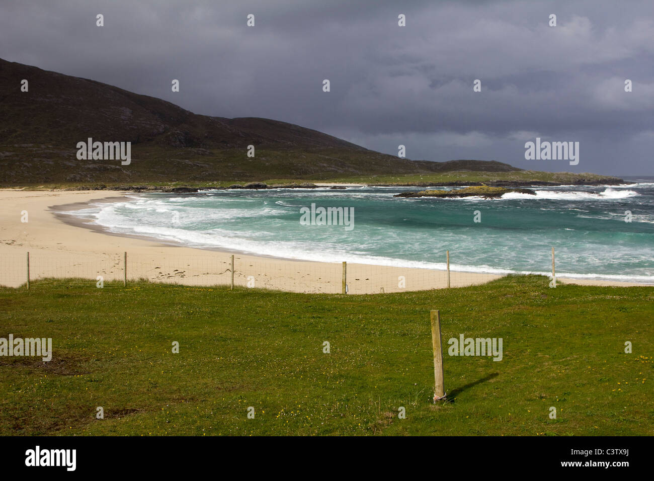 borve west coast beach isle of barra western isles outer hebrides ...