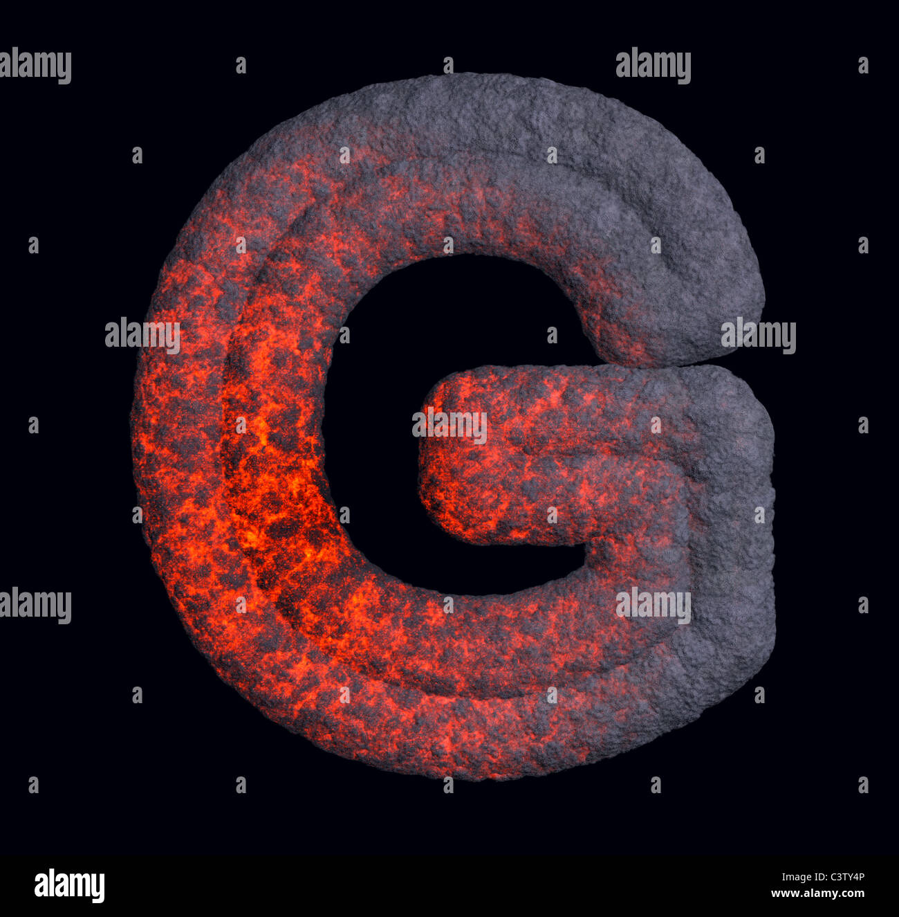 Hot metal font Stock Photo - Alamy