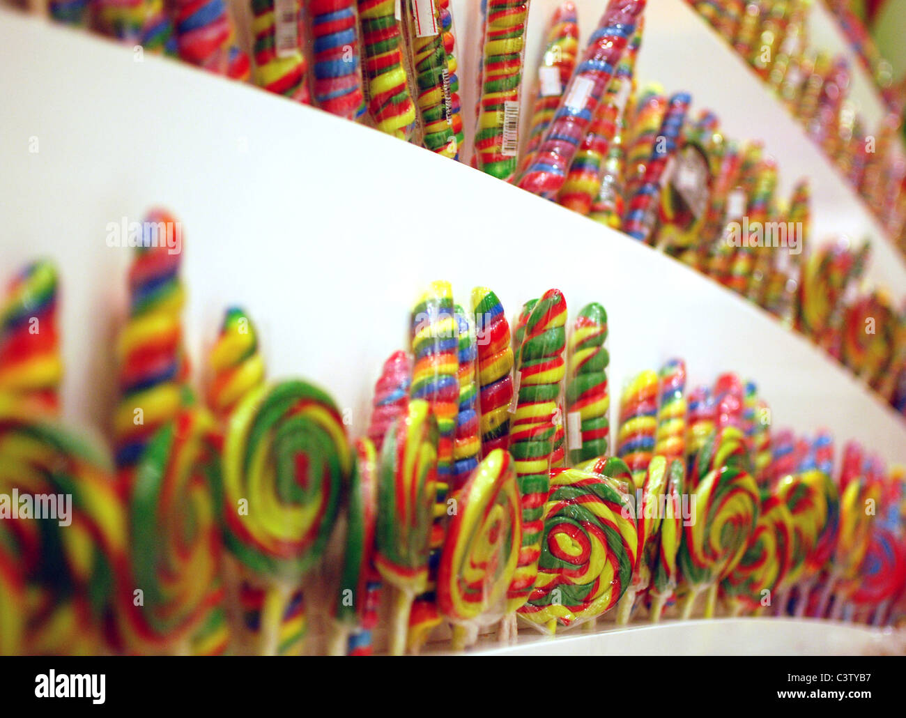 Rows of lollipops in a store in Dubai Stock Photo - Alamy