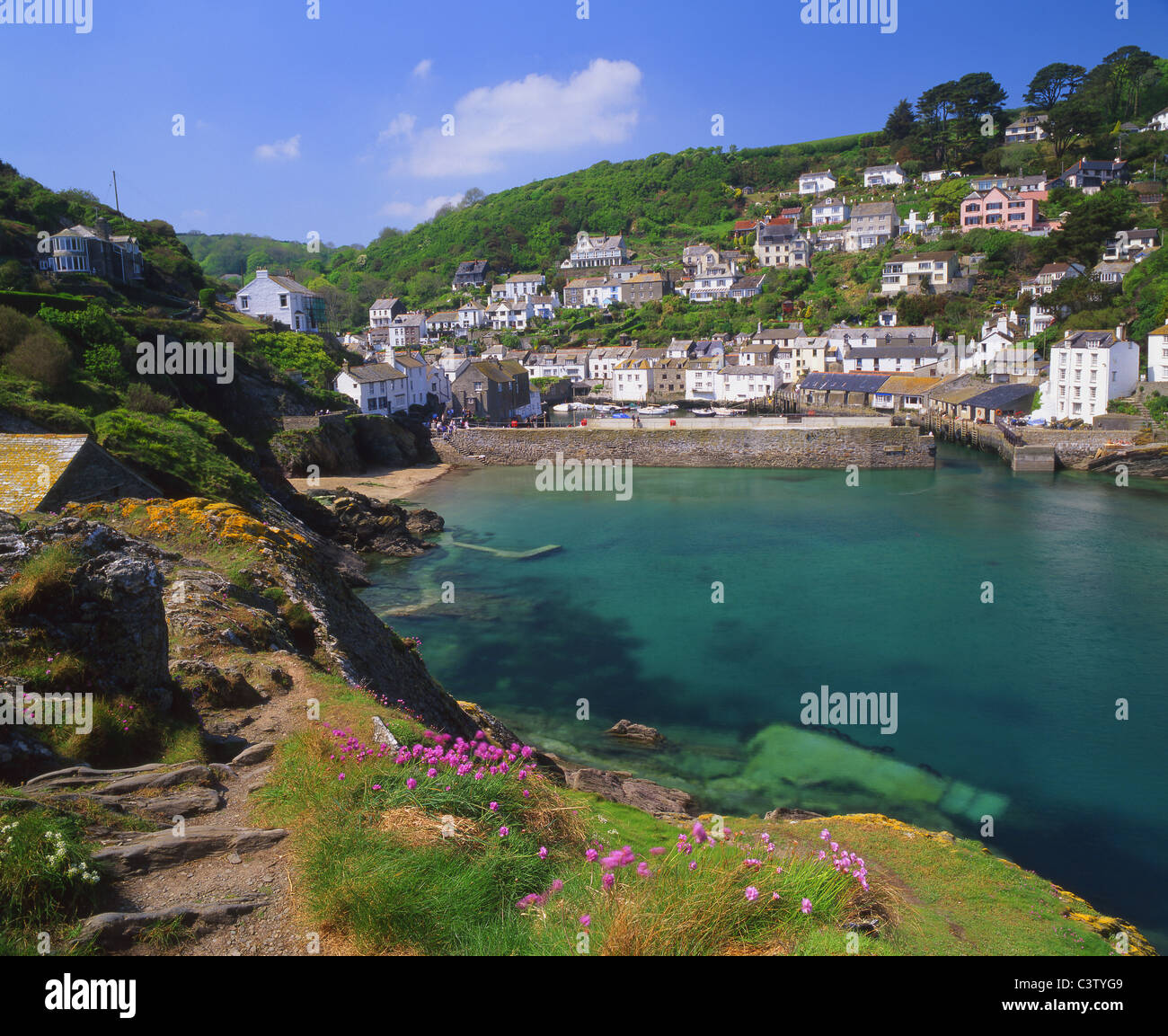 Polperro coast path hi-res stock photography and images - Alamy
