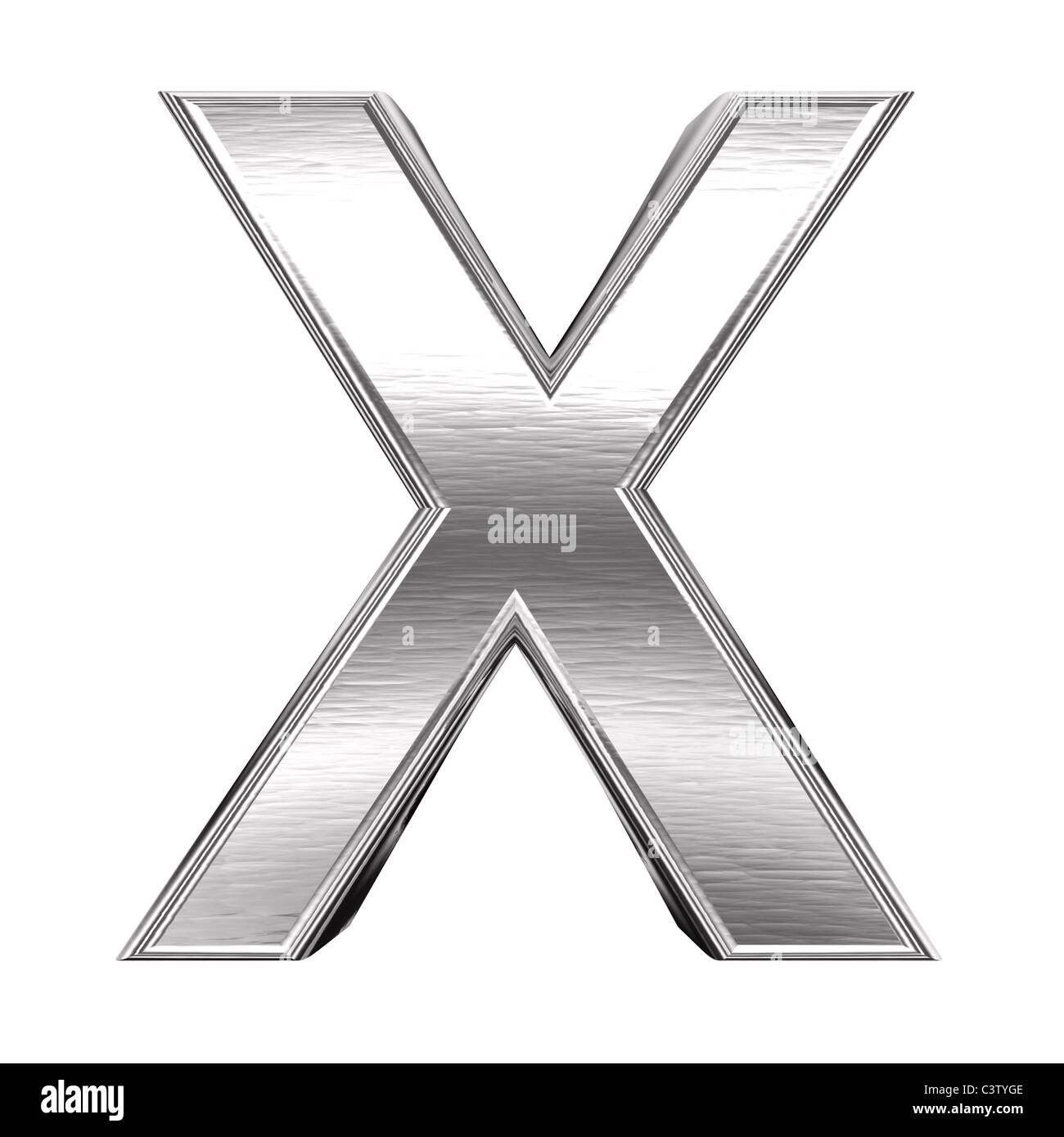 Metal effect text alphabet Cut Out Stock Images & Pictures - Alamy