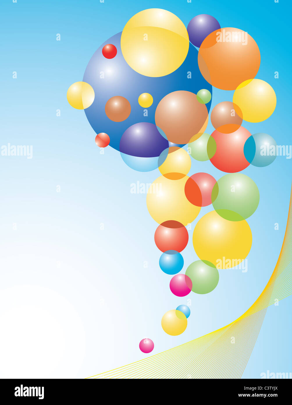Set of colored balloons. Abstract illustration Stock Photo - Alamy