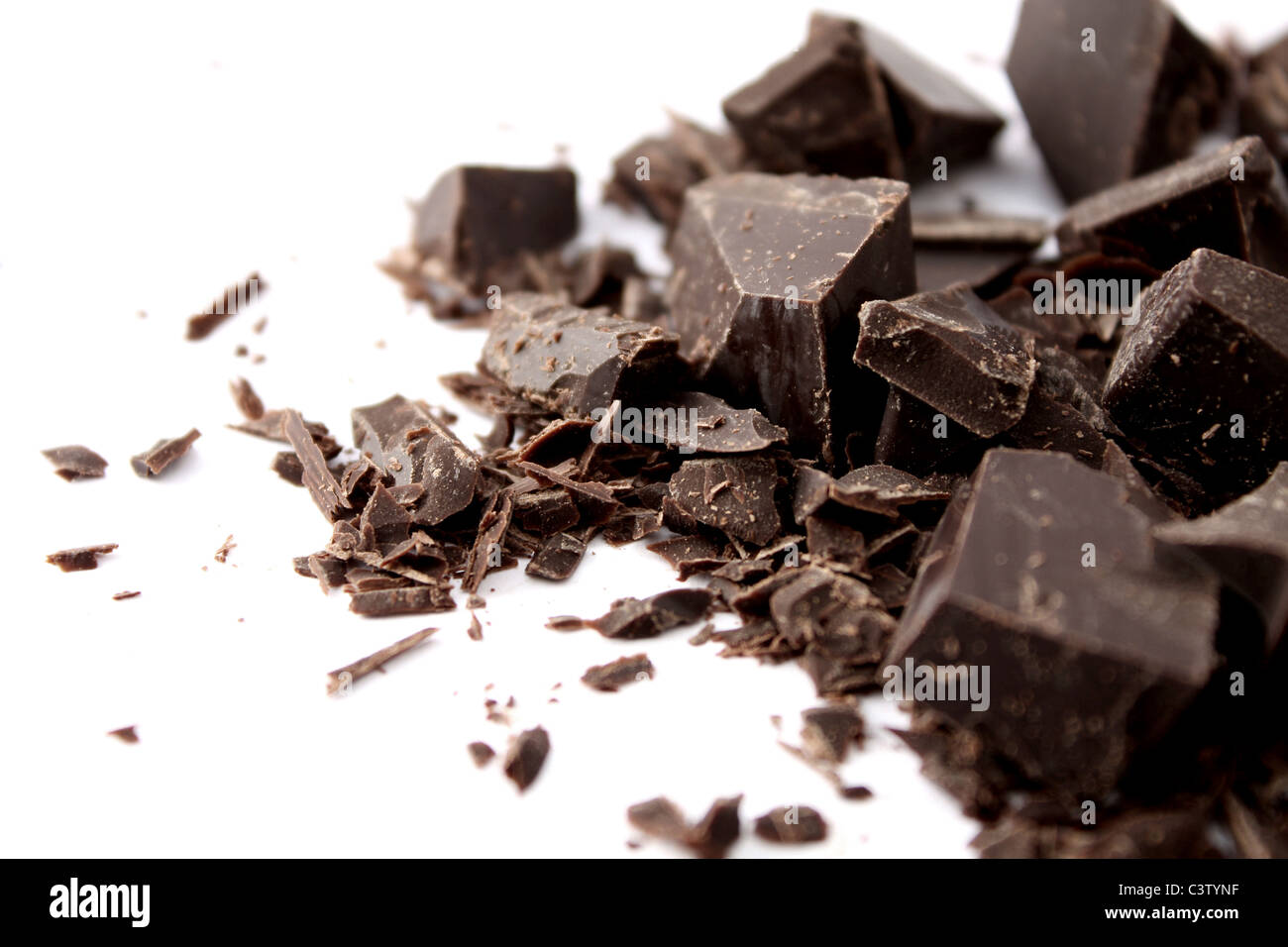 Dark chocolate pieces hi-res stock photography and images - Alamy