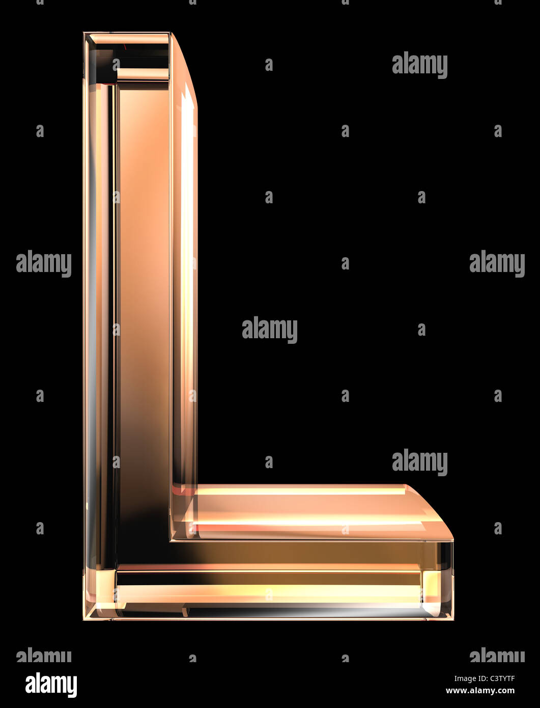 Yellow glass letter Stock Photo - Alamy
