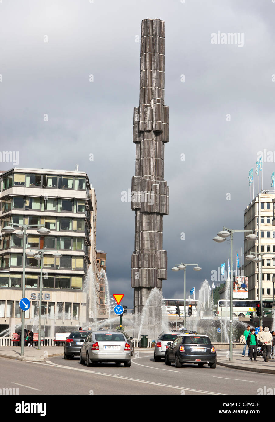 View of Sergels Torg public square in central Stockholm, Sweden Stock ...