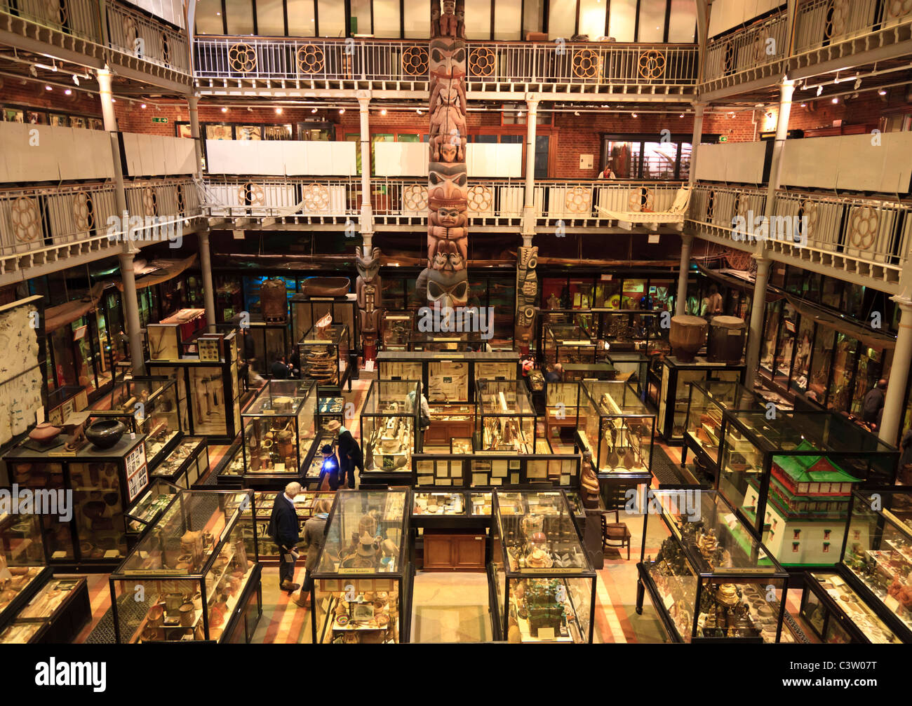 The interior of the Pitt Rivers Museum at the Oxford University Natural ...