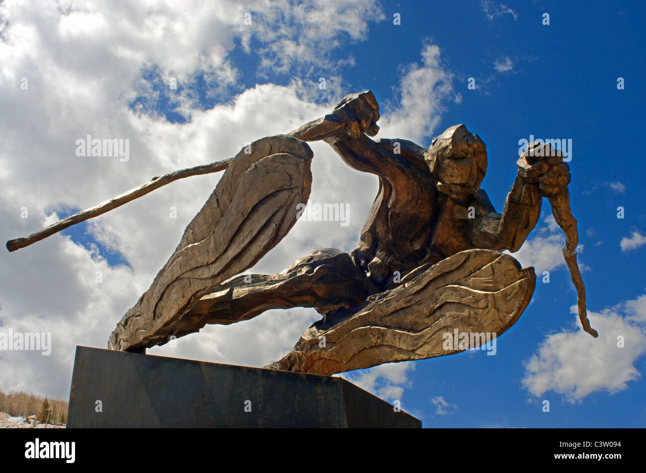 Bronze sculpture in Vail Co Stock Photo - Alamy