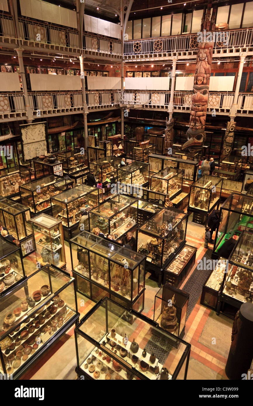 The interior of the Pitt Rivers Museum at the Oxford University Natural ...