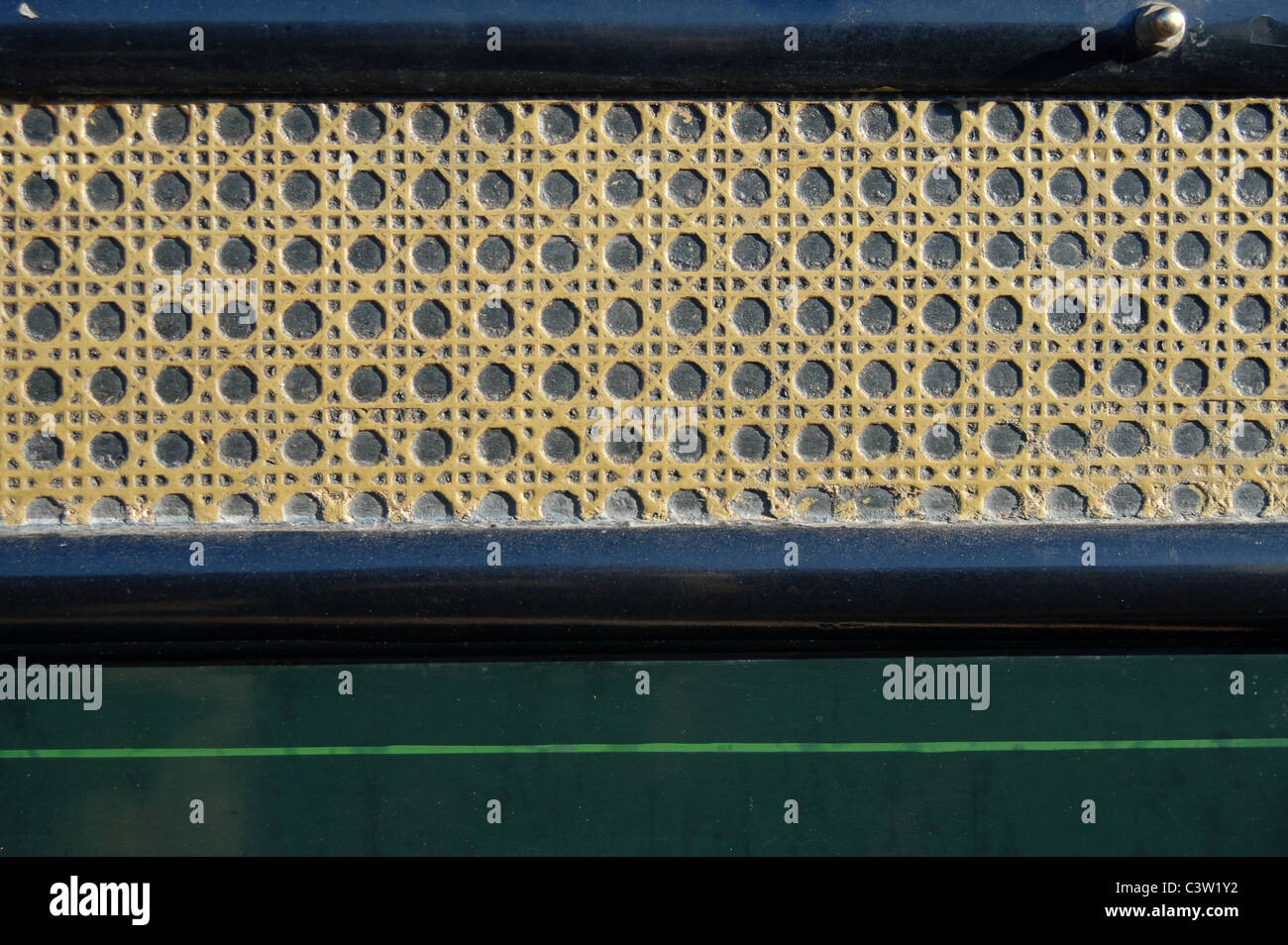 Rattan texture on the back of an old chariot. Retro background Stock ...