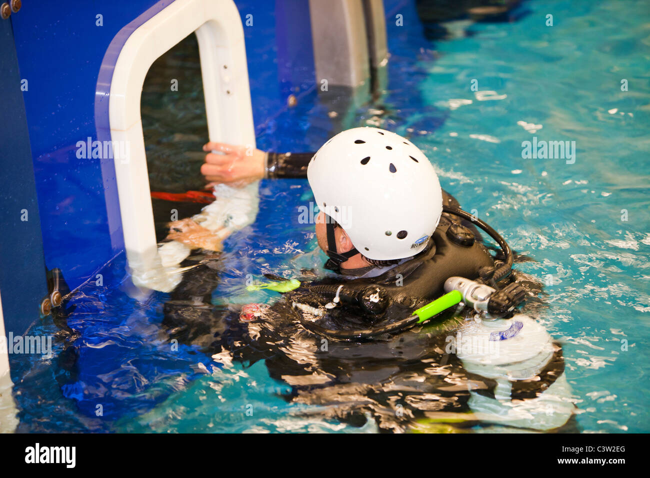 Workers in the offshore industry practice helicopter ditching ...