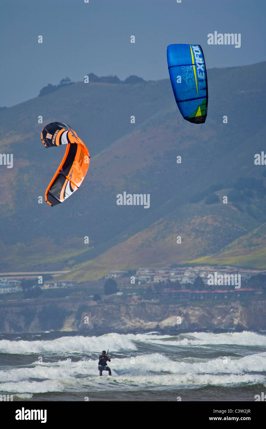 Parasurfing at Oceano State Beach, Oceano, California Stock Photo - Alamy