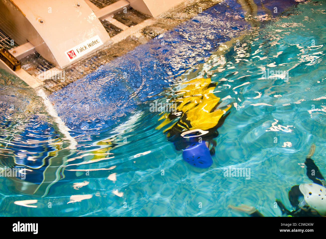 Workers in the offshore industry practice helicopter ditching ...