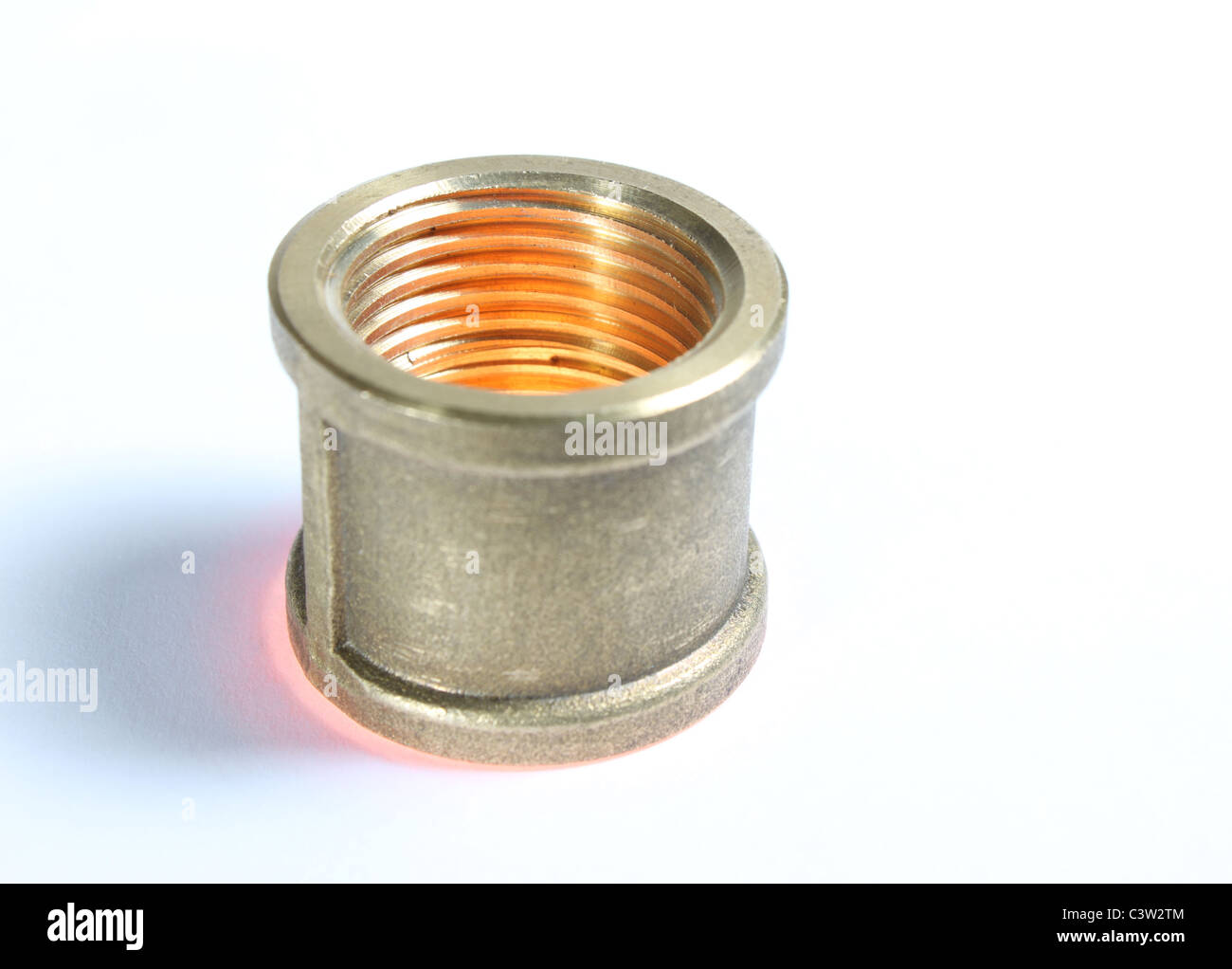 Steel coupling showing it's thread mostly used in construction and ...