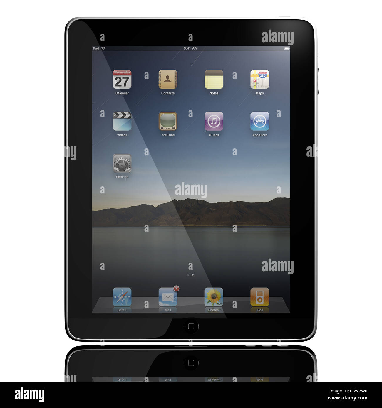 iPad 3D model isolated on white Stock Photo - Alamy