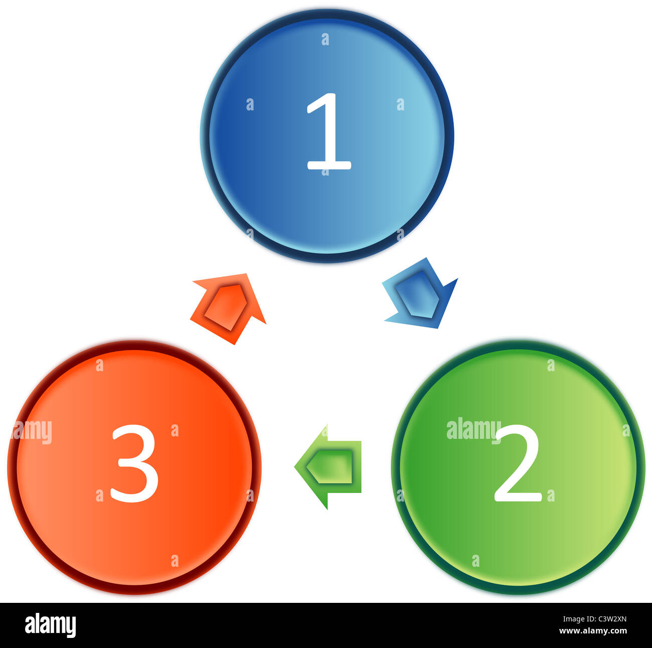 Blank numbered cycle process business diagram illustration Stock Photo ...